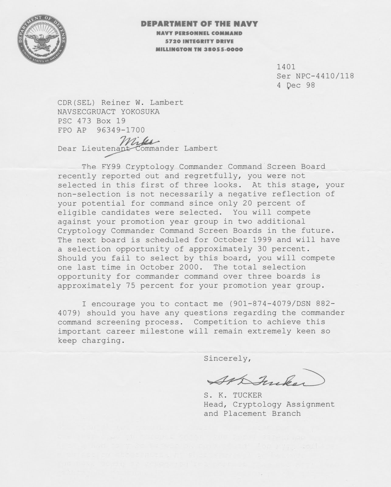 12th Anniversary of my failure to screen for command – while in command ...